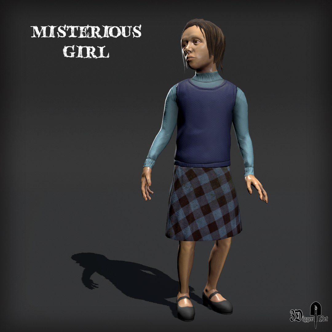 3D Mysterious Girl Character - TurboSquid 1361162