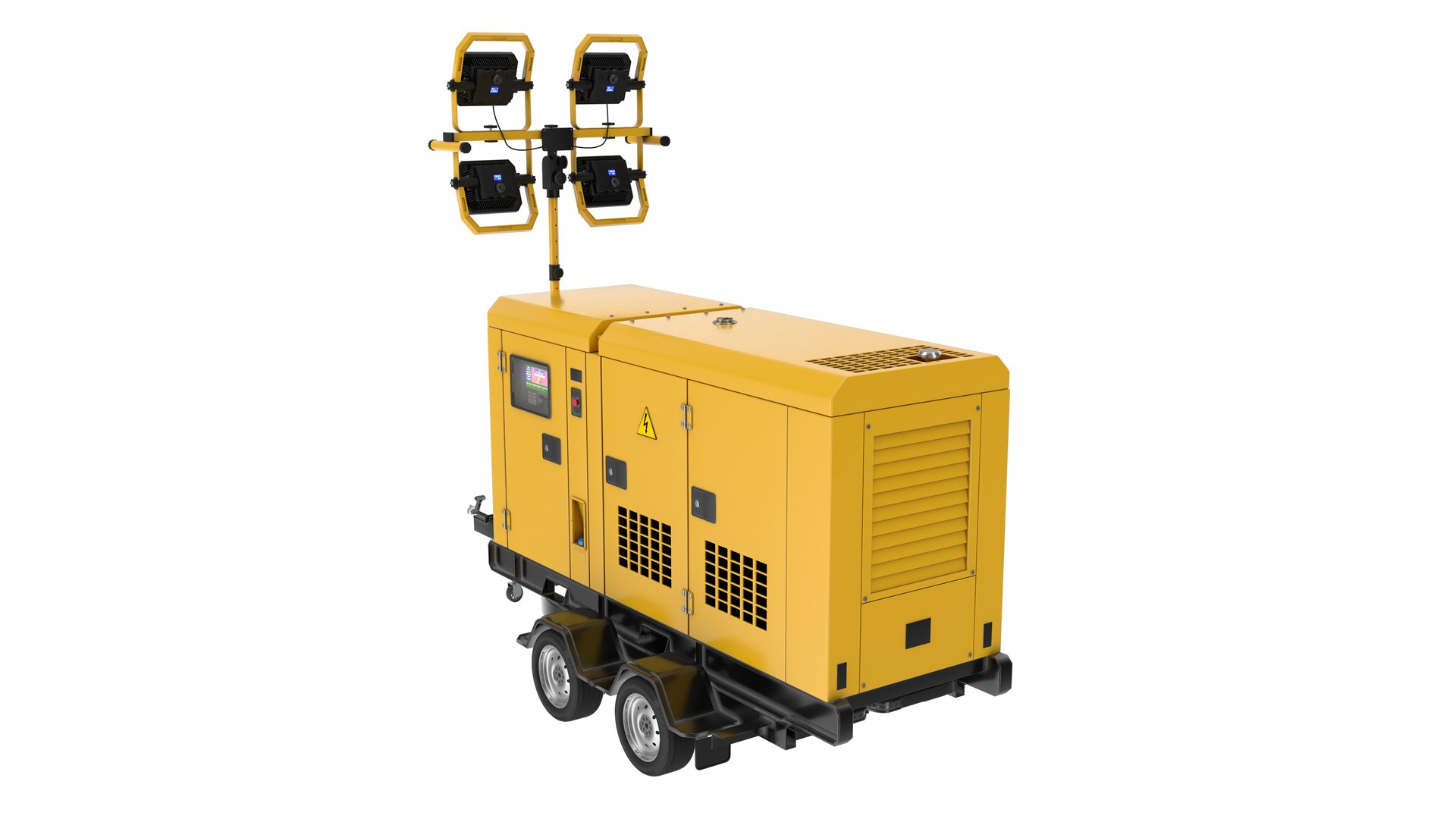 Mobile Construction Light 2 Model - TurboSquid 2257729