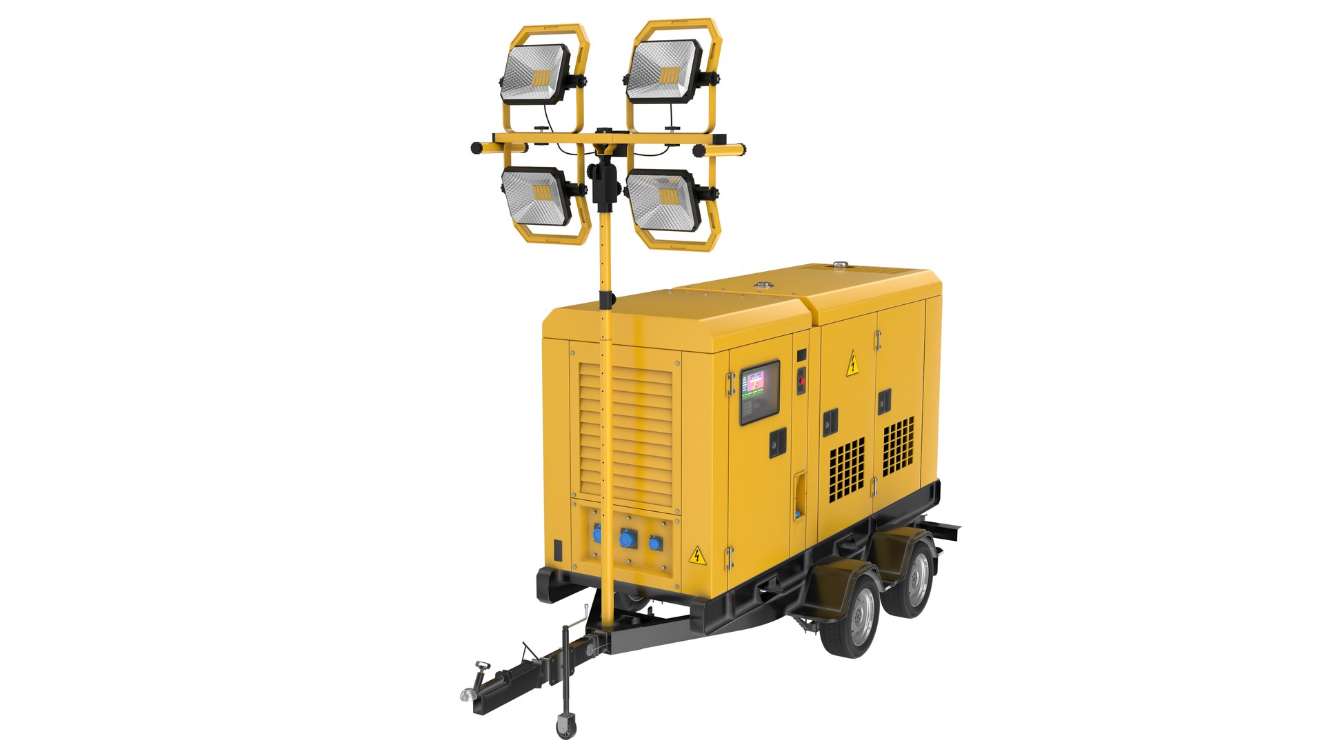 Mobile Construction Light 2 Model - TurboSquid 2257729