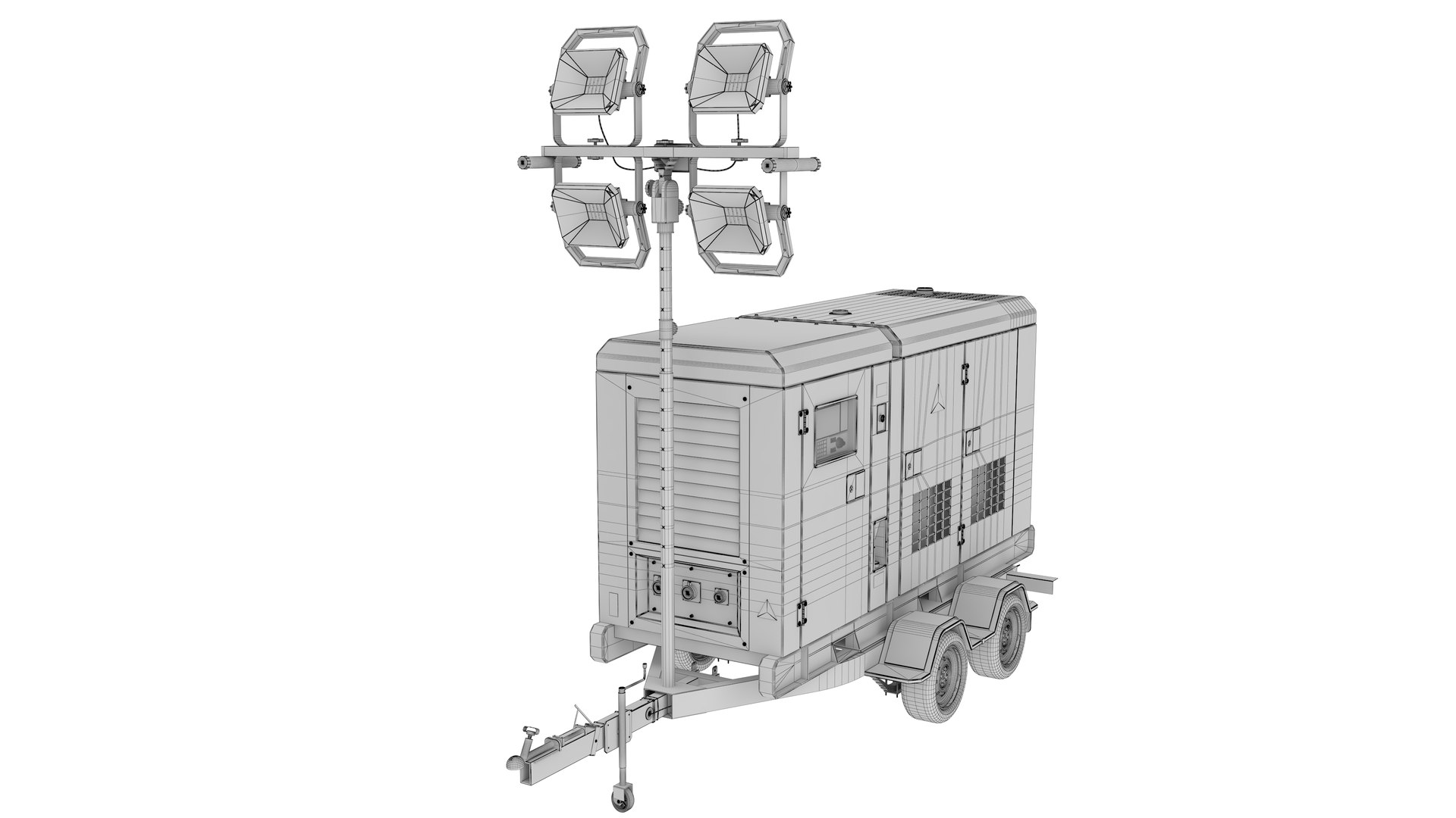 Mobile Construction Light 2 Model - TurboSquid 2257729
