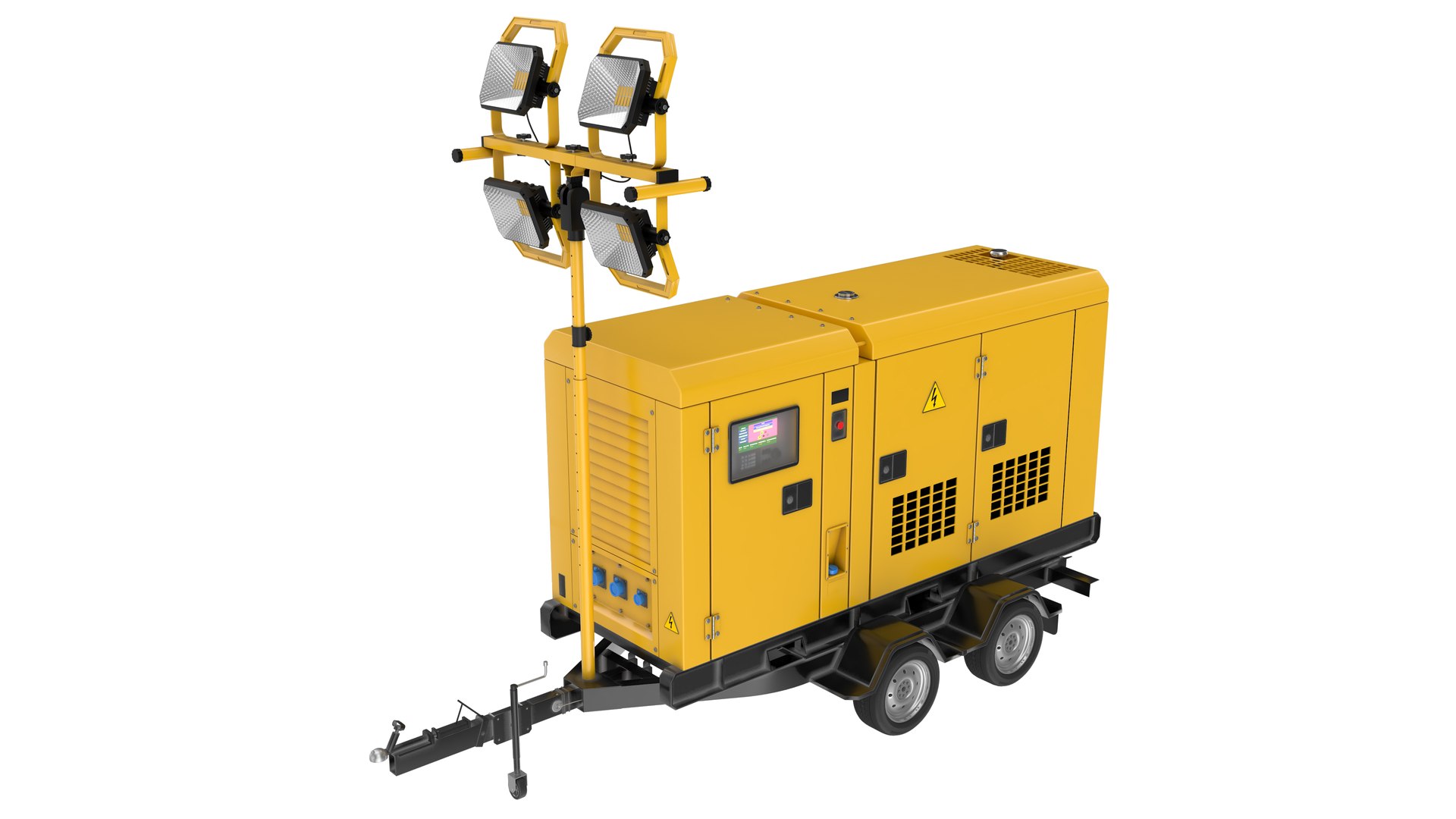 Mobile Construction Light 2 Model - TurboSquid 2257729