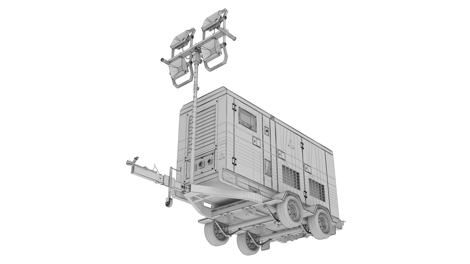 Mobile Construction Light 2 Model - TurboSquid 2257729