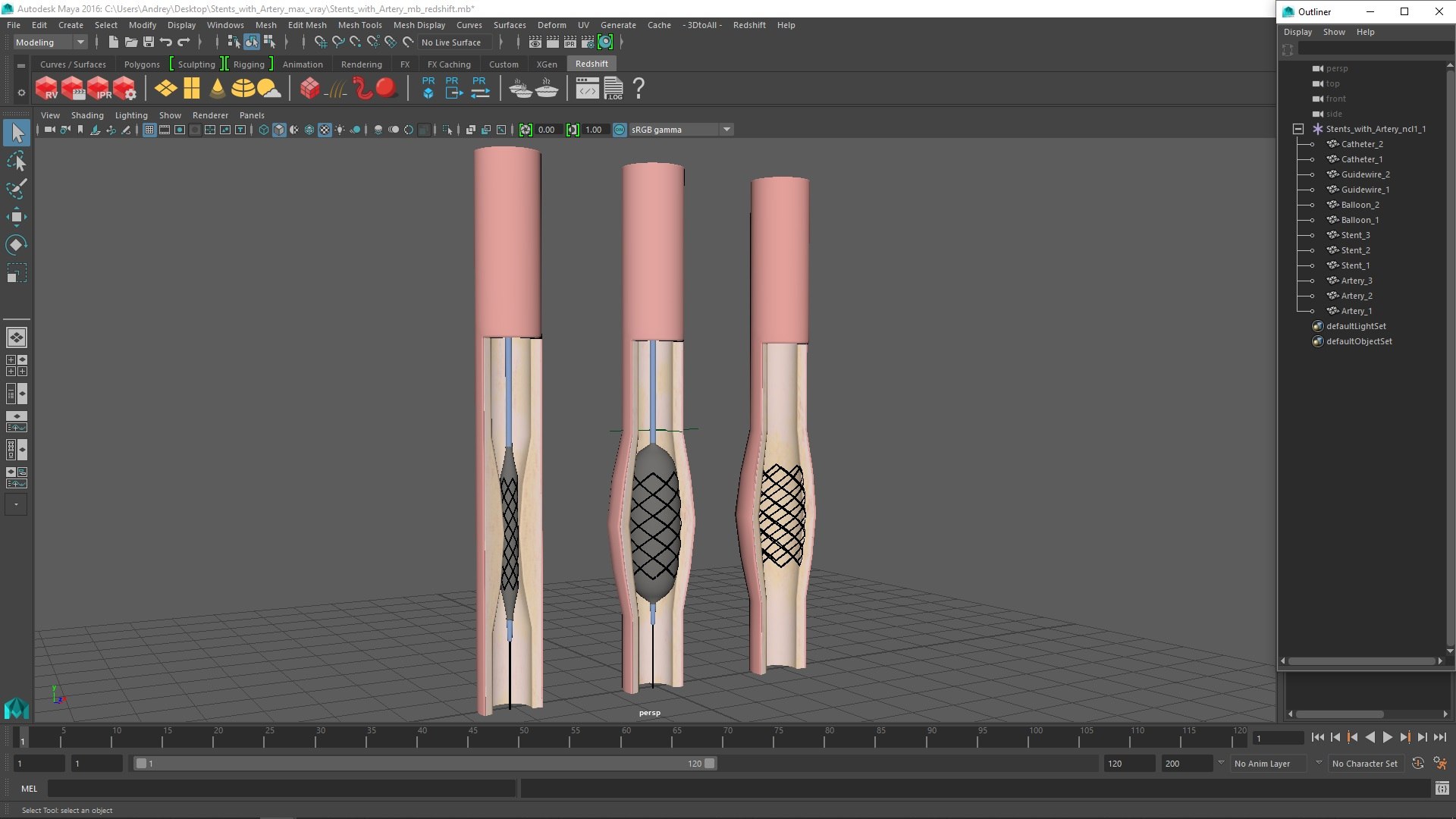 Stents With Artery 3D Model - TurboSquid 2239816