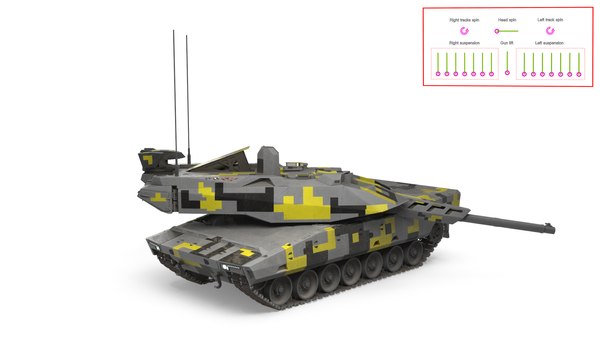 modelo 3d MBT alemán de próxima generación equipado - TurboSquid 2198715