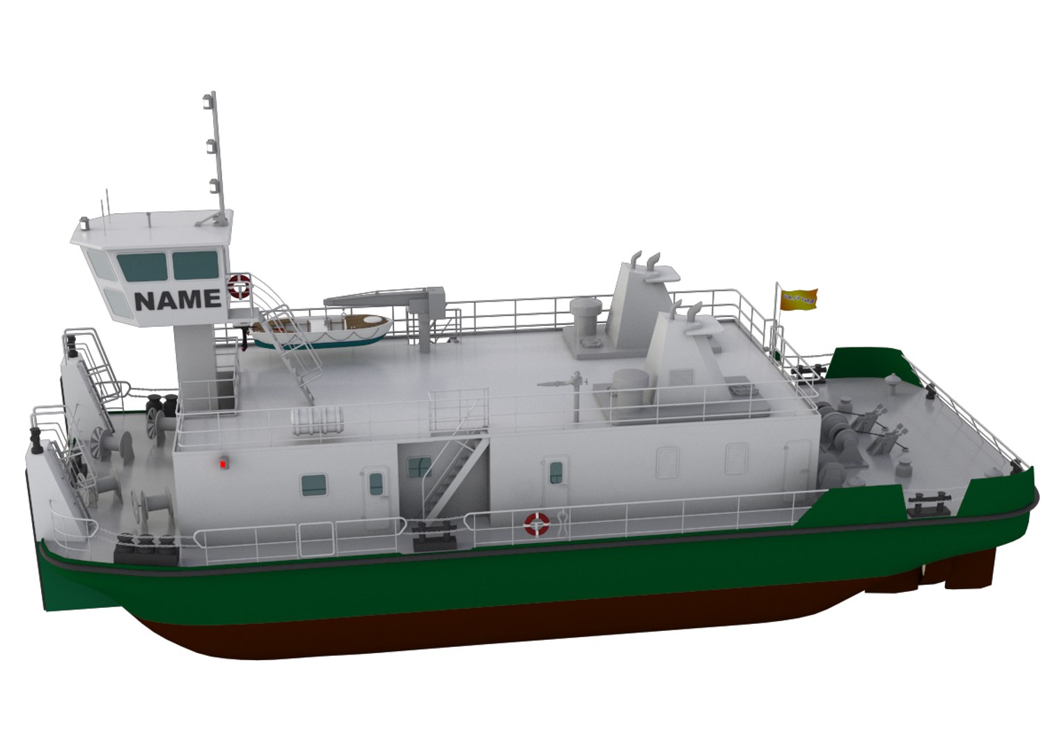 Sea Boat Pusher Model - TurboSquid 1235398