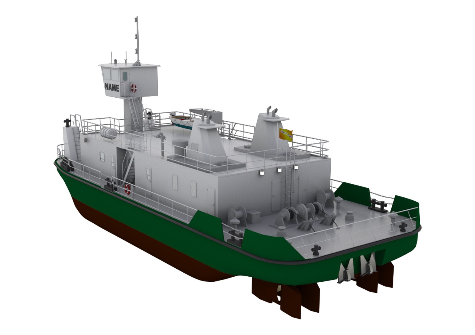 Sea Boat Pusher Model - TurboSquid 1235398