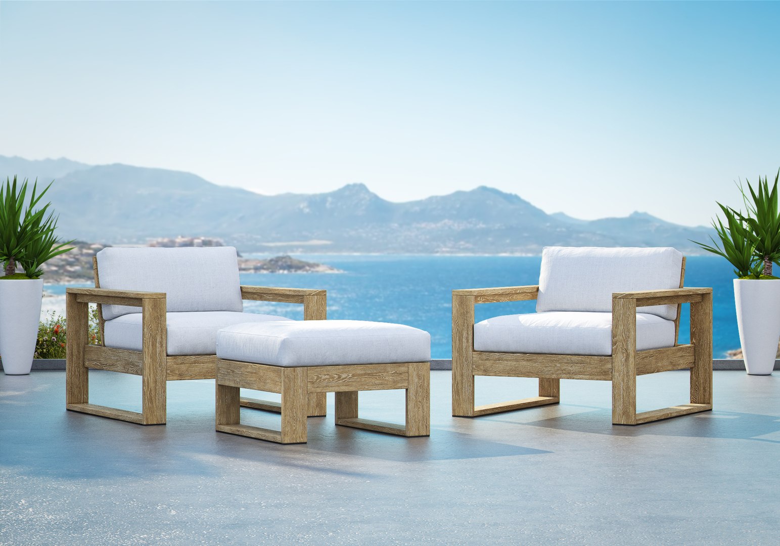 Portside Outdoor Lounge Chair 3D Model - TurboSquid 1528347