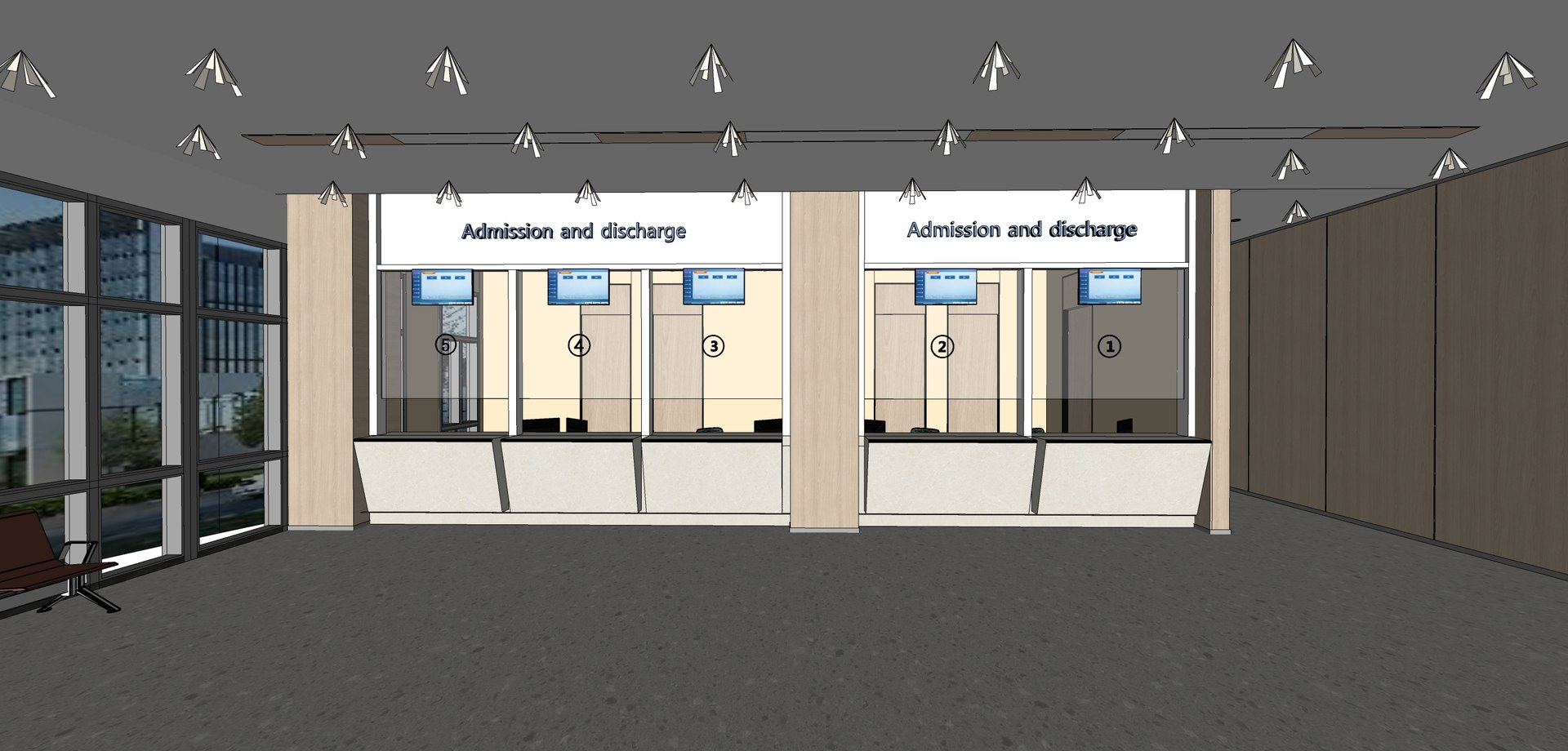 Outpatient Hall Of Modern Hospital Model - TurboSquid 2016096