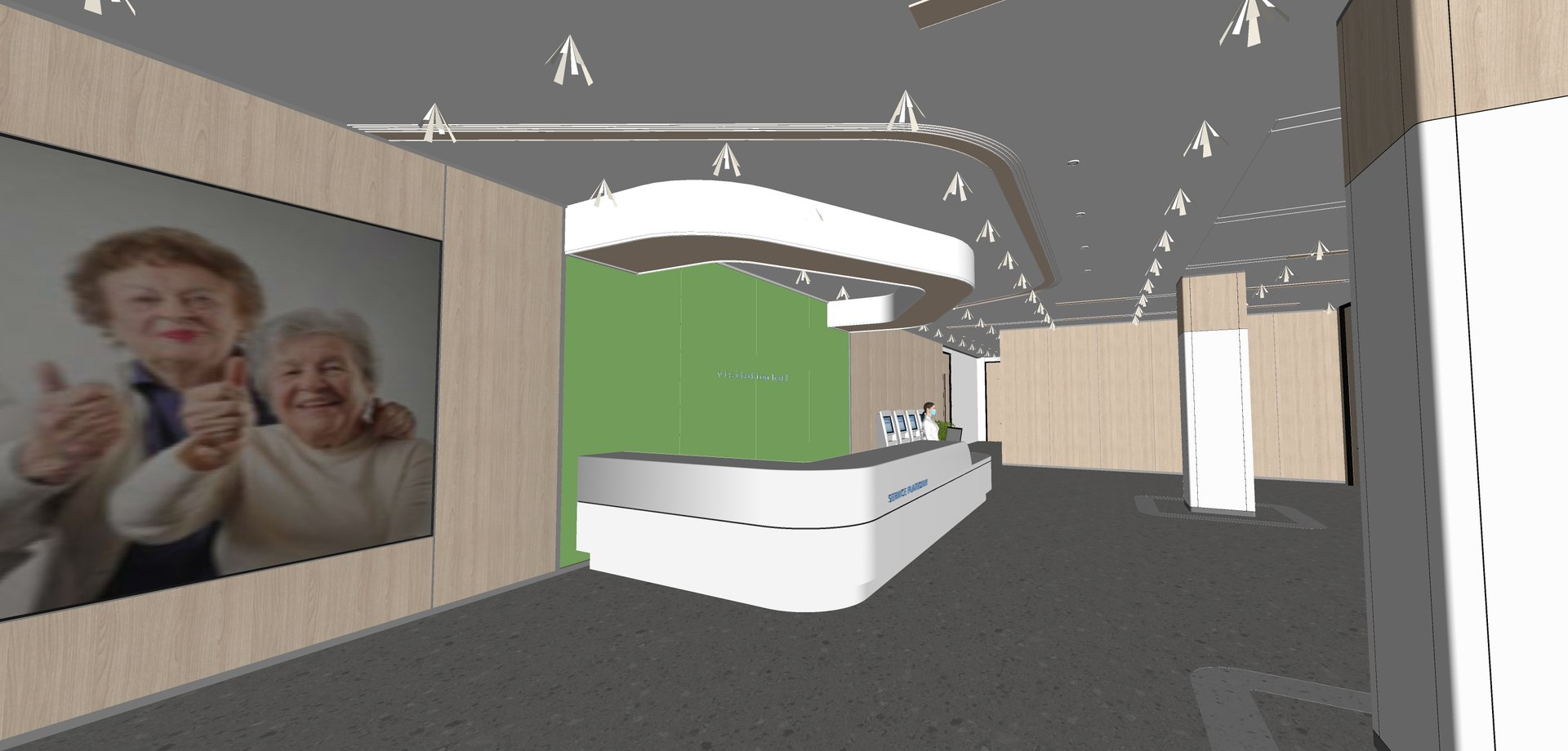 Outpatient Hall Of Modern Hospital Model - TurboSquid 2016096