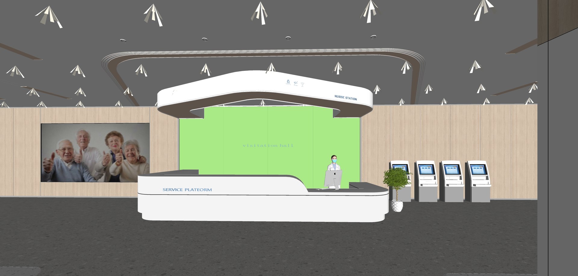 Outpatient Hall Of Modern Hospital Model - TurboSquid 2016096