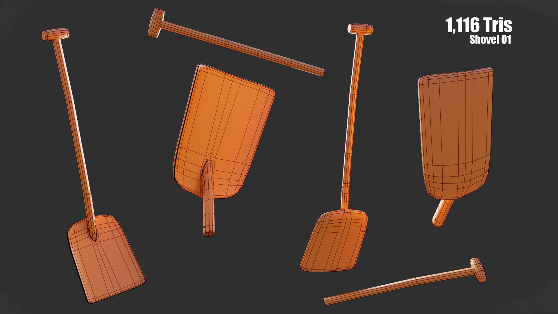 3D 4 Shovel Pack - TurboSquid 1809058