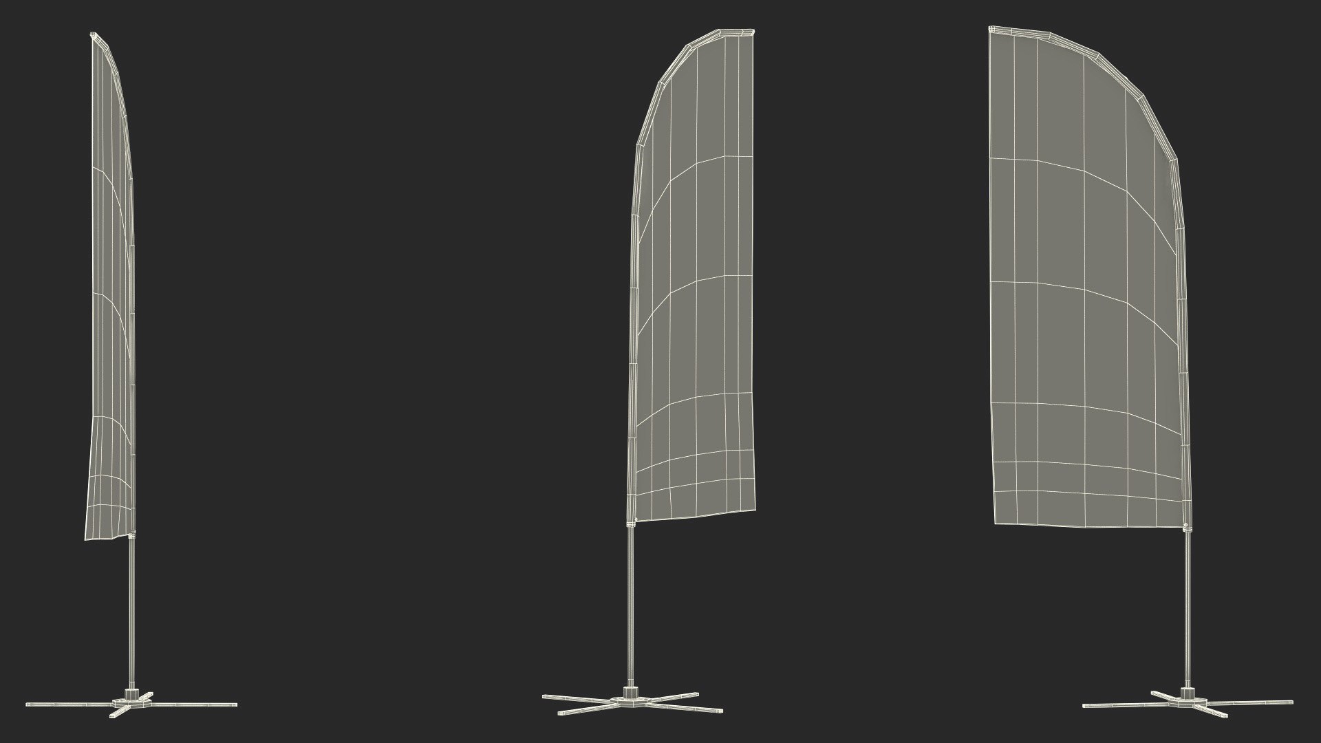 Feather Flag Banner With Stand 3D Model - TurboSquid 2235908