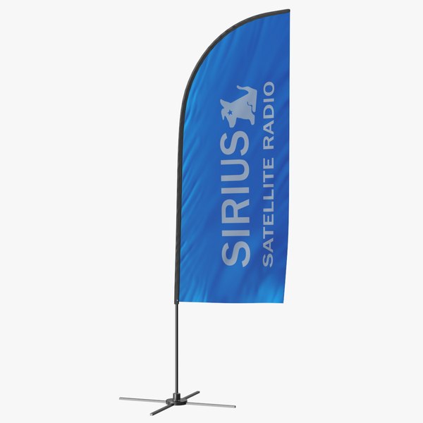 modelo 3d Banner de bandera de plumas con soporte - TurboSquid 2235908