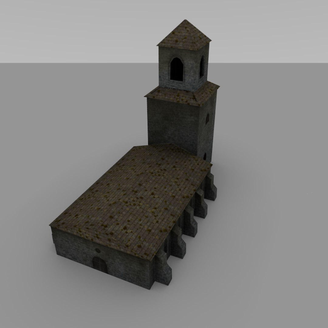 Maya Ready Church Medieval Fantasy