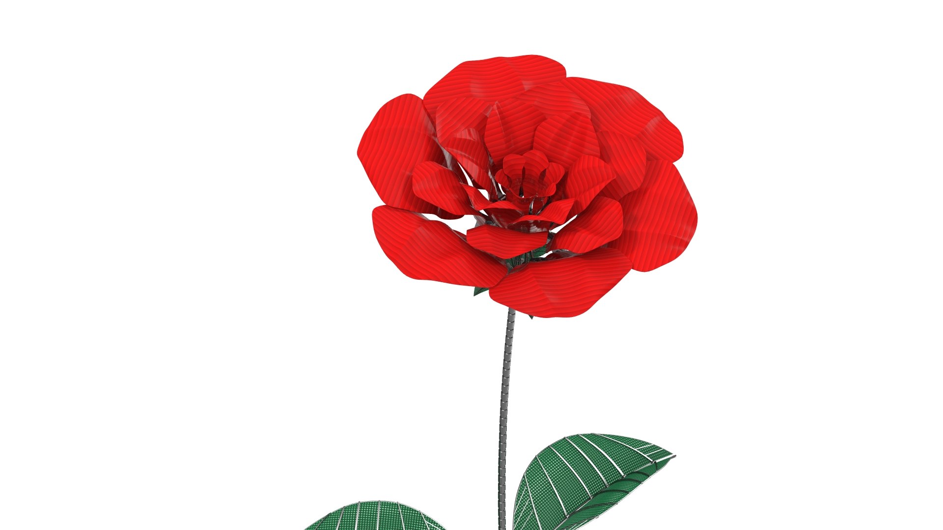 3D Mechanical Rose Model - TurboSquid 1596117