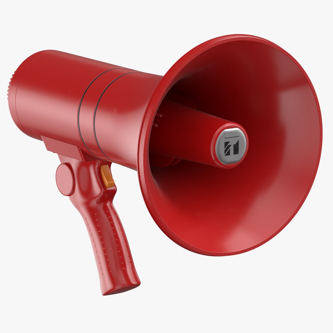 3D Red Megaphones - TurboSquid 1454909