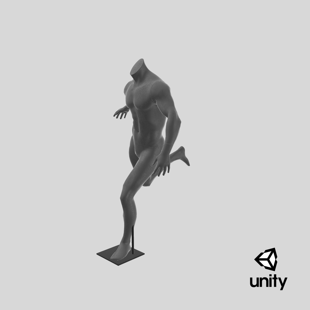 modèle 3D de Mannequin de sport masculin jouant au basket-ball noir ...