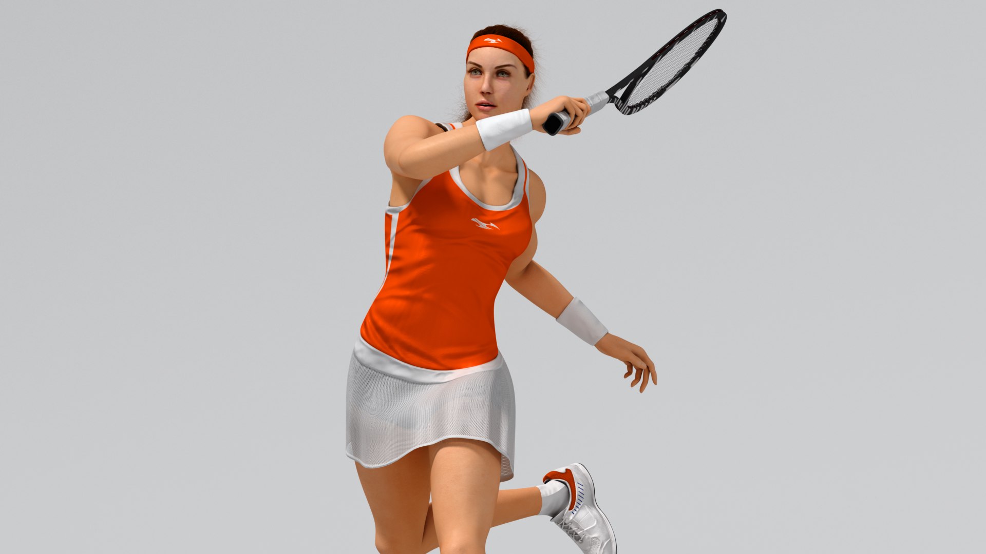 Female Tennis Player Animated HQ 3D Model - TurboSquid 1809942