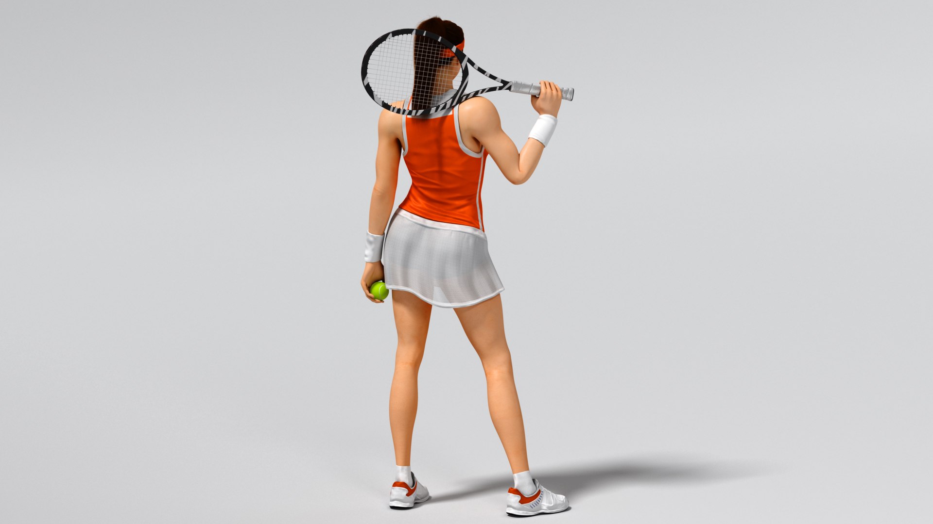 Female Tennis Player Animated HQ 3D Model - TurboSquid 1809942