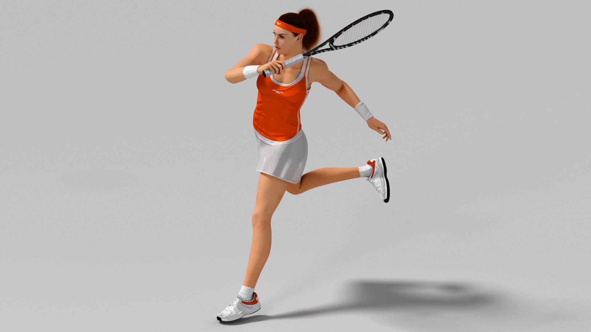 Female Tennis Player Animated HQ 3D Model - TurboSquid 1809942