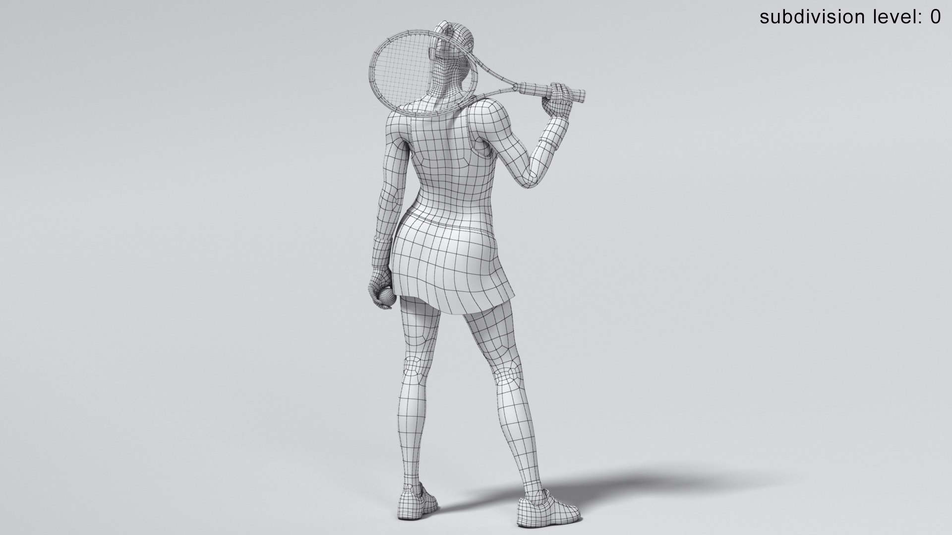 Female Tennis Player Animated HQ 3D Model - TurboSquid 1809942