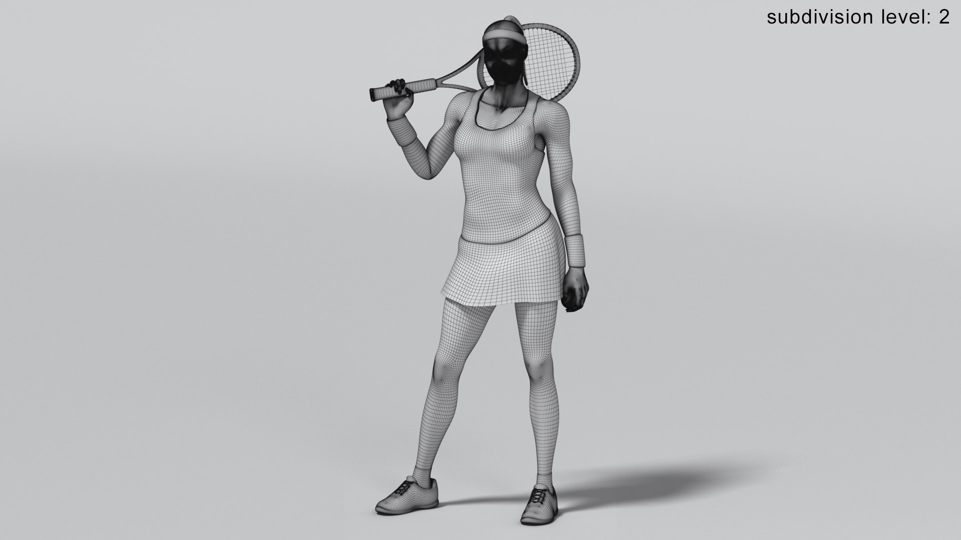 Female Tennis Player Animated HQ 3D Model - TurboSquid 1809942