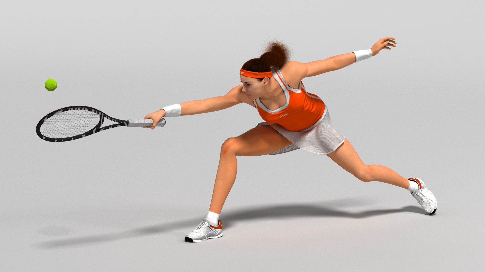 Female Tennis Player Animated HQ 3D Model - TurboSquid 1809942