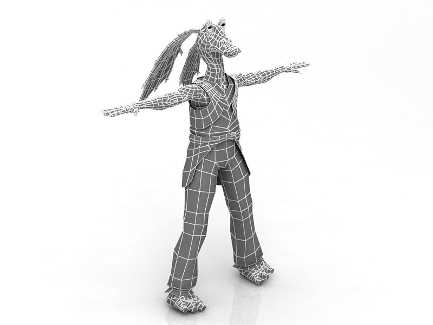 Star Wars Jar Binks 3D Model - TurboSquid 1616233