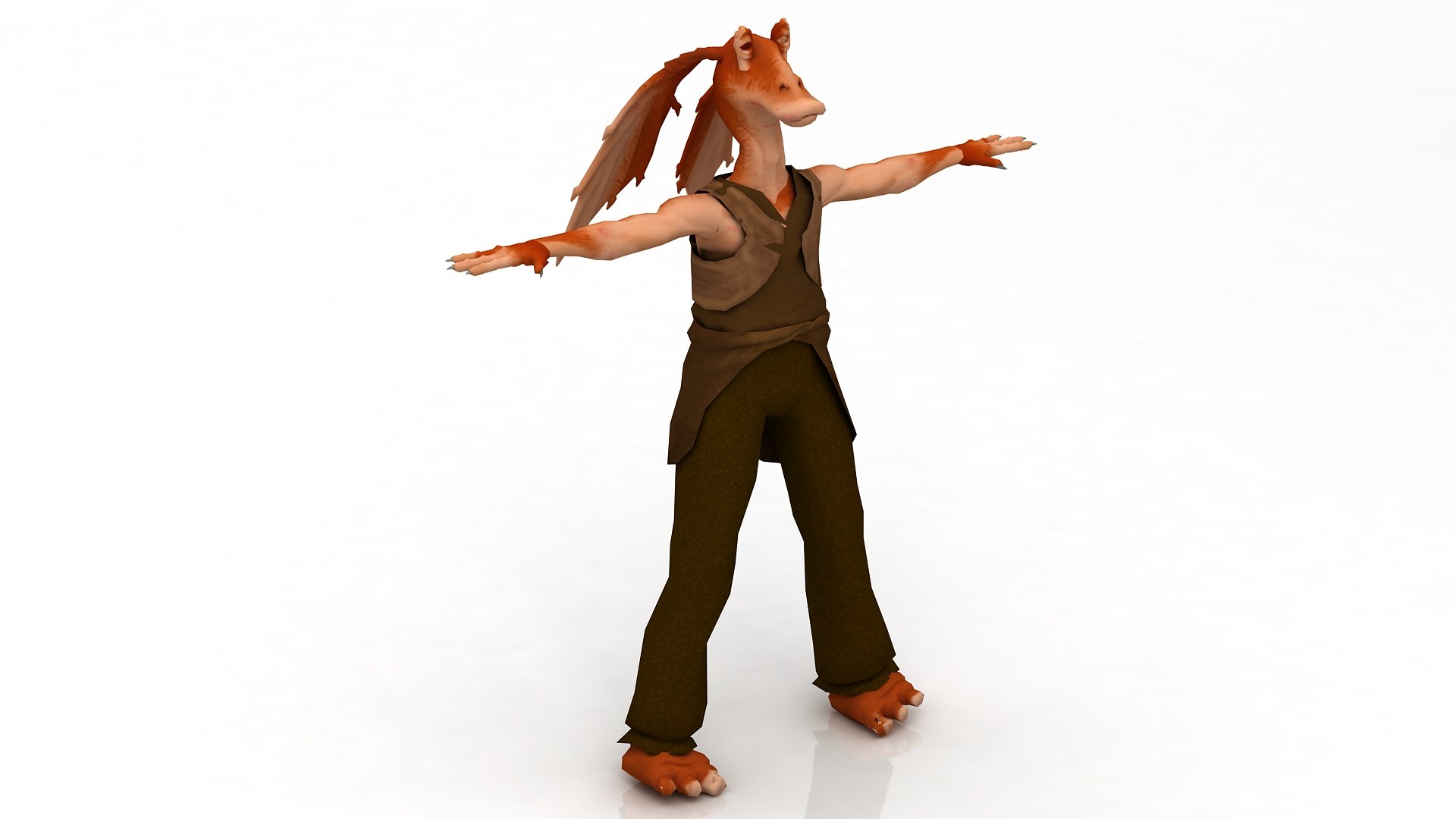 Star Wars Jar Binks 3D Model - TurboSquid 1616233