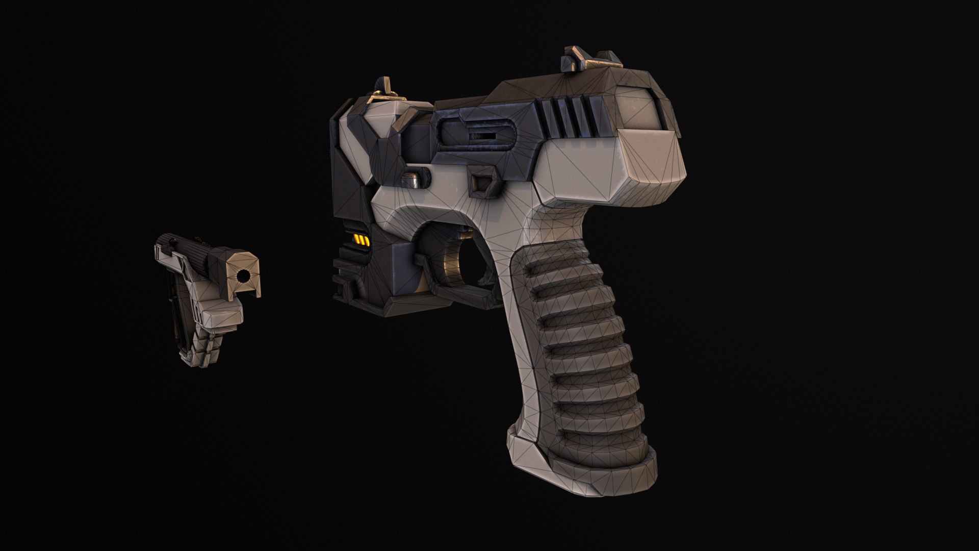 3D Model Scifi Gun Set - Moddable - TurboSquid 1990632