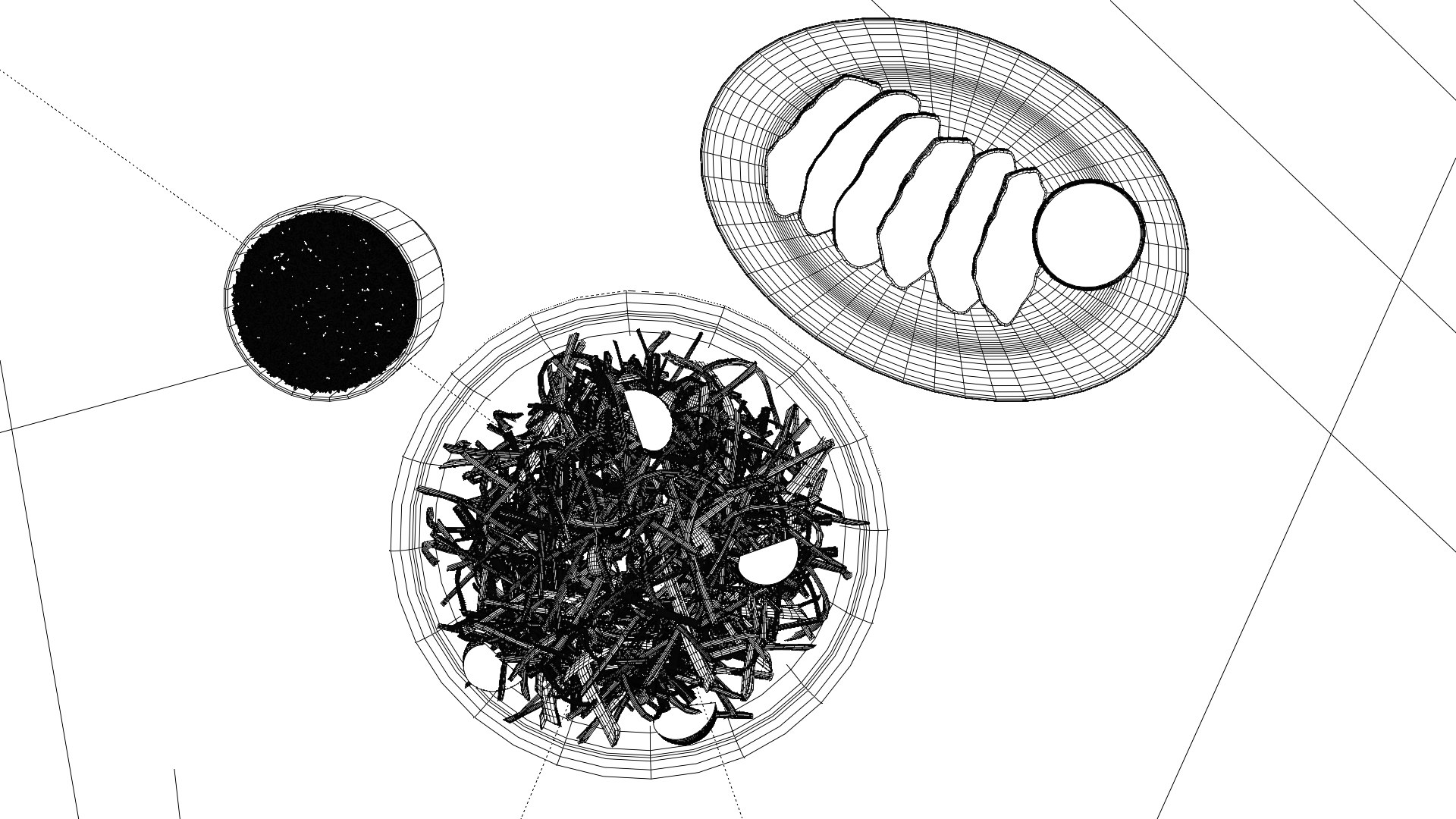 Papaya Salad With Grill Pork Butt And Sticky Rice 3D Model 3D Model ...