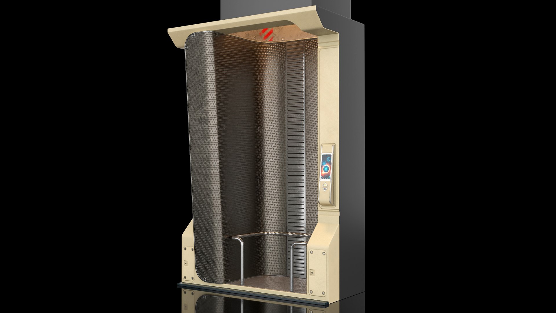 3D Interior Sci-fi Passenger Elevator PBR - TurboSquid 2242718