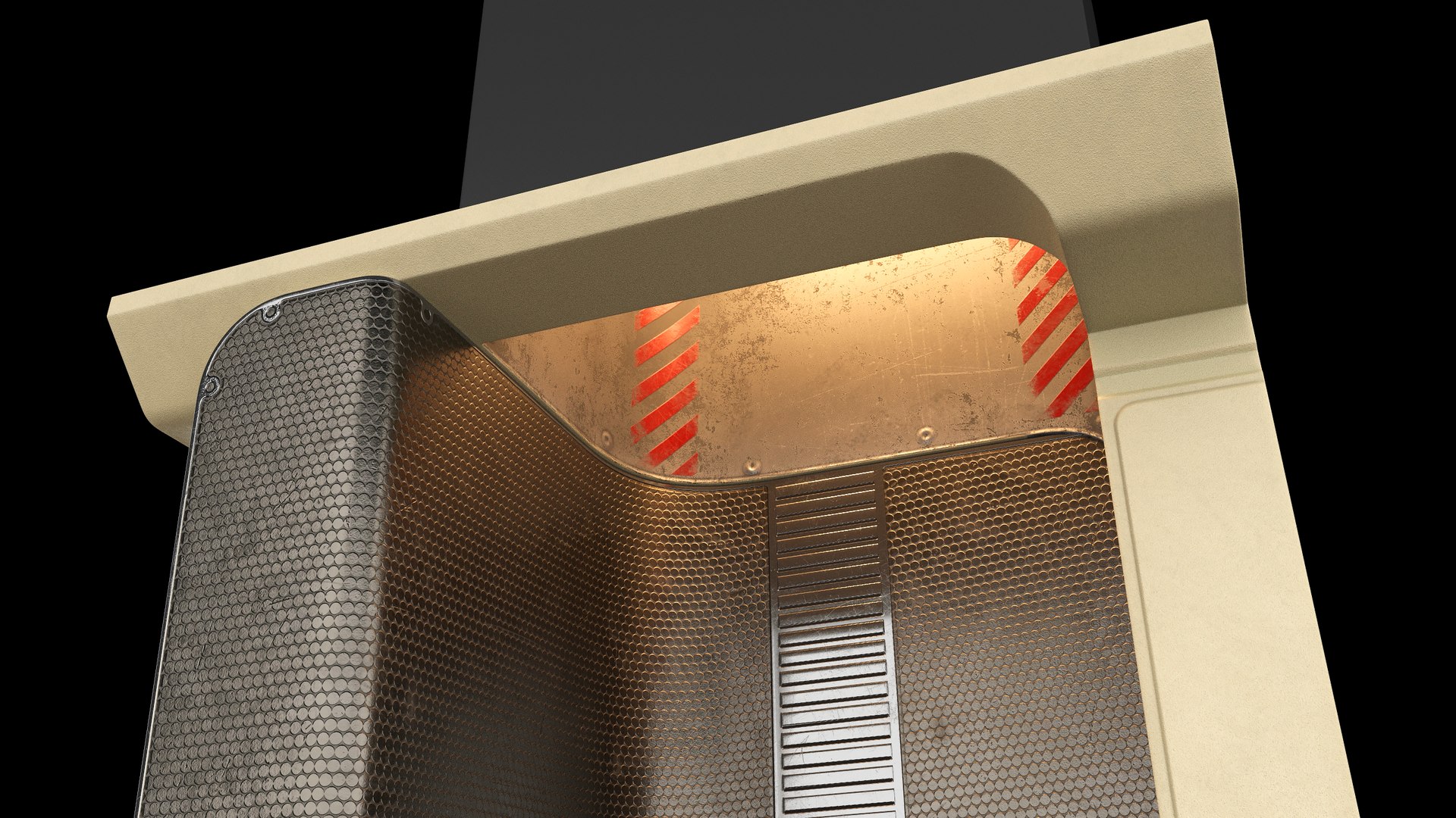 3D Interior Sci-fi Passenger Elevator PBR - TurboSquid 2242718