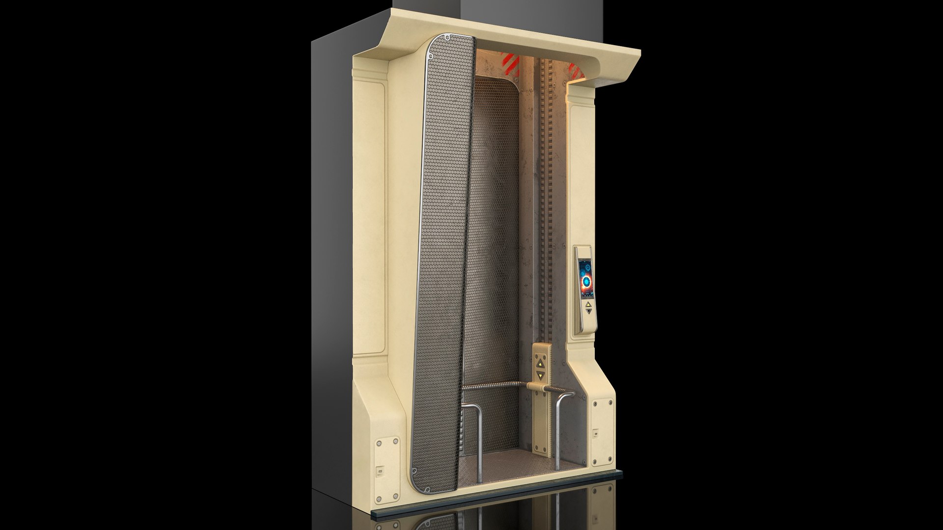 3D Interior Sci-fi Passenger Elevator PBR - TurboSquid 2242718