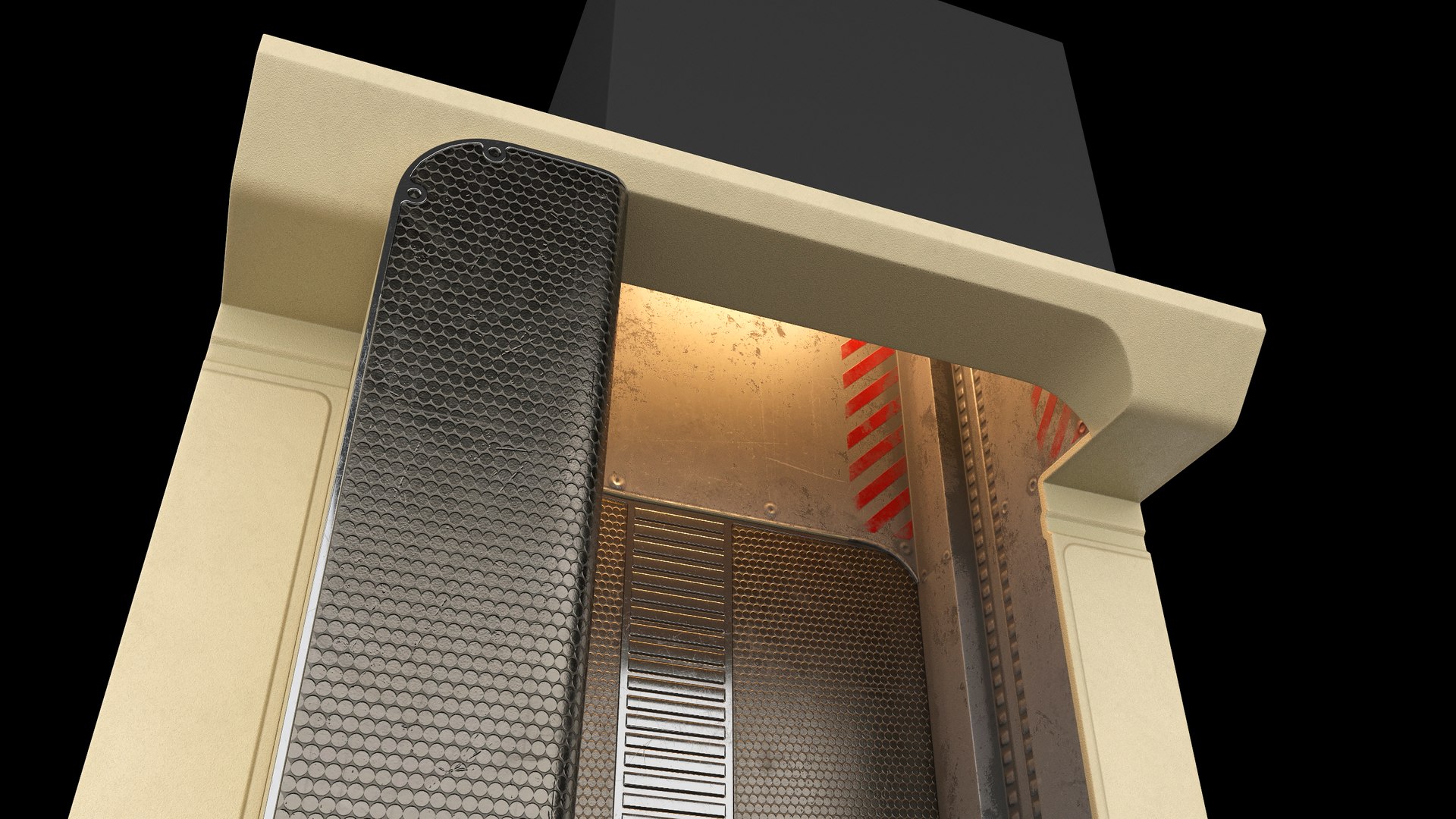 3D Interior Sci-fi Passenger Elevator PBR - TurboSquid 2242718