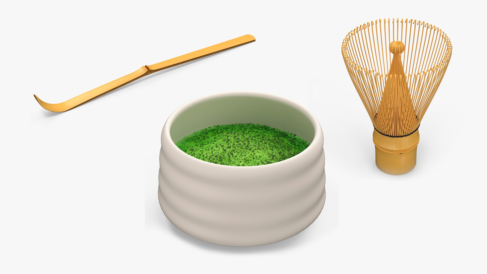 Traditional Utensil For Matcha Tea Collection 3D - TurboSquid 2239937