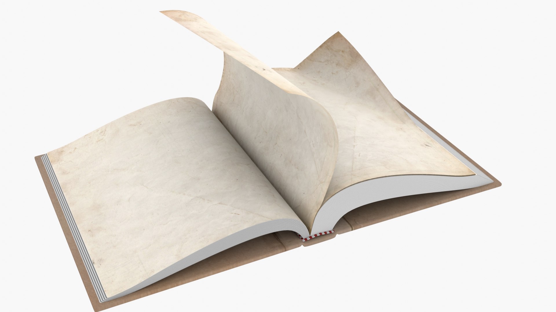 Old Cover Rigged Animated Book Model - TurboSquid 2064057