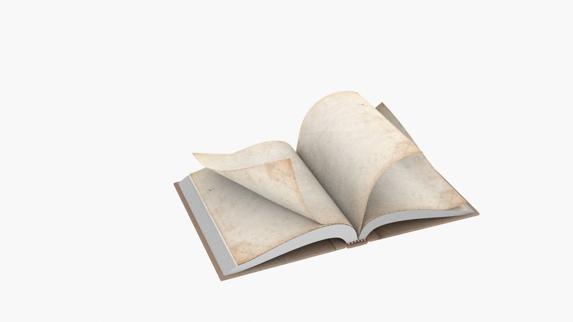 Old Cover Rigged Animated Book Model - TurboSquid 2064057