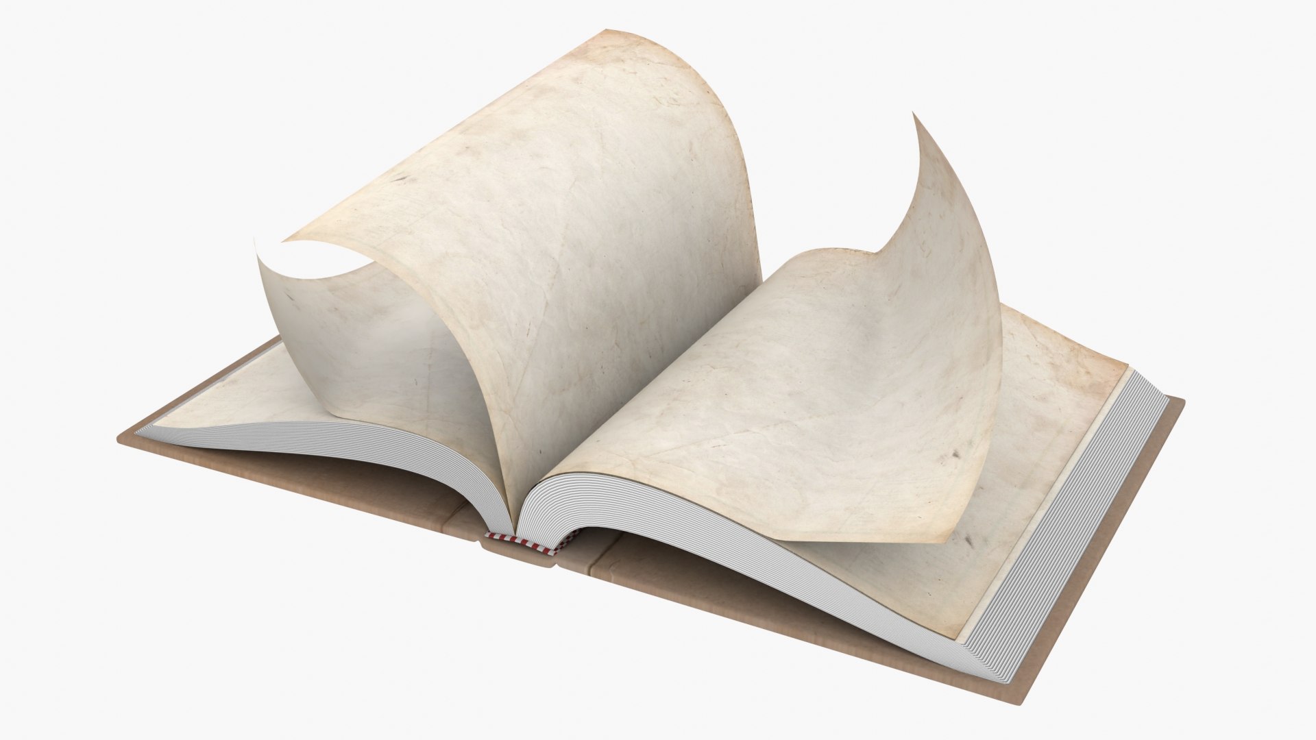 Old Cover Rigged Animated Book Model - TurboSquid 2064057