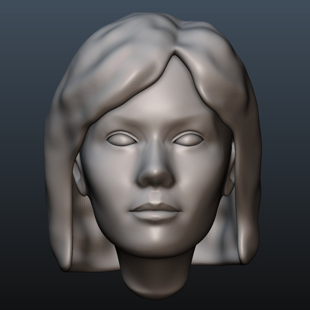 Female head 3 3D model - TurboSquid 1890653