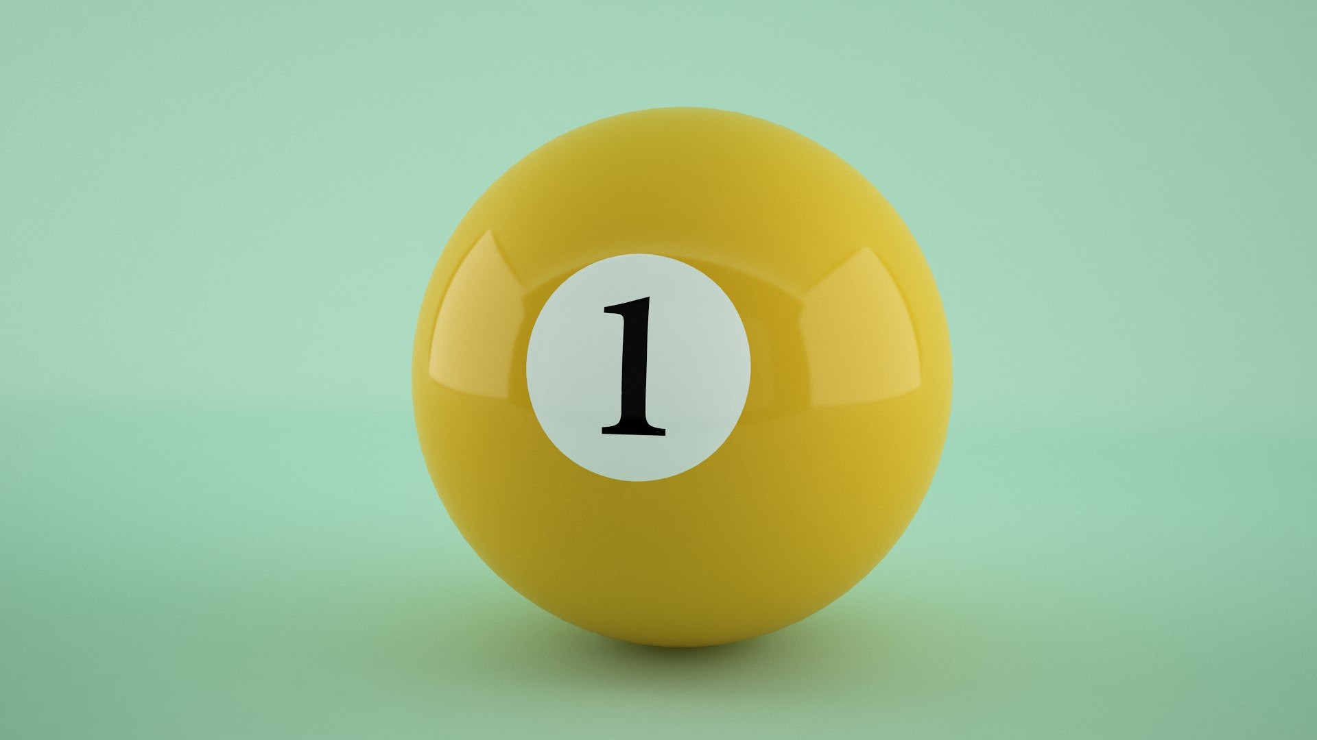 3D Billiard Pool Ball-1 American Model Model - TurboSquid 1932070