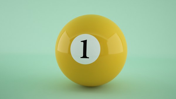 3D Billiard Pool Ball-1 American Model model - TurboSquid 1932070