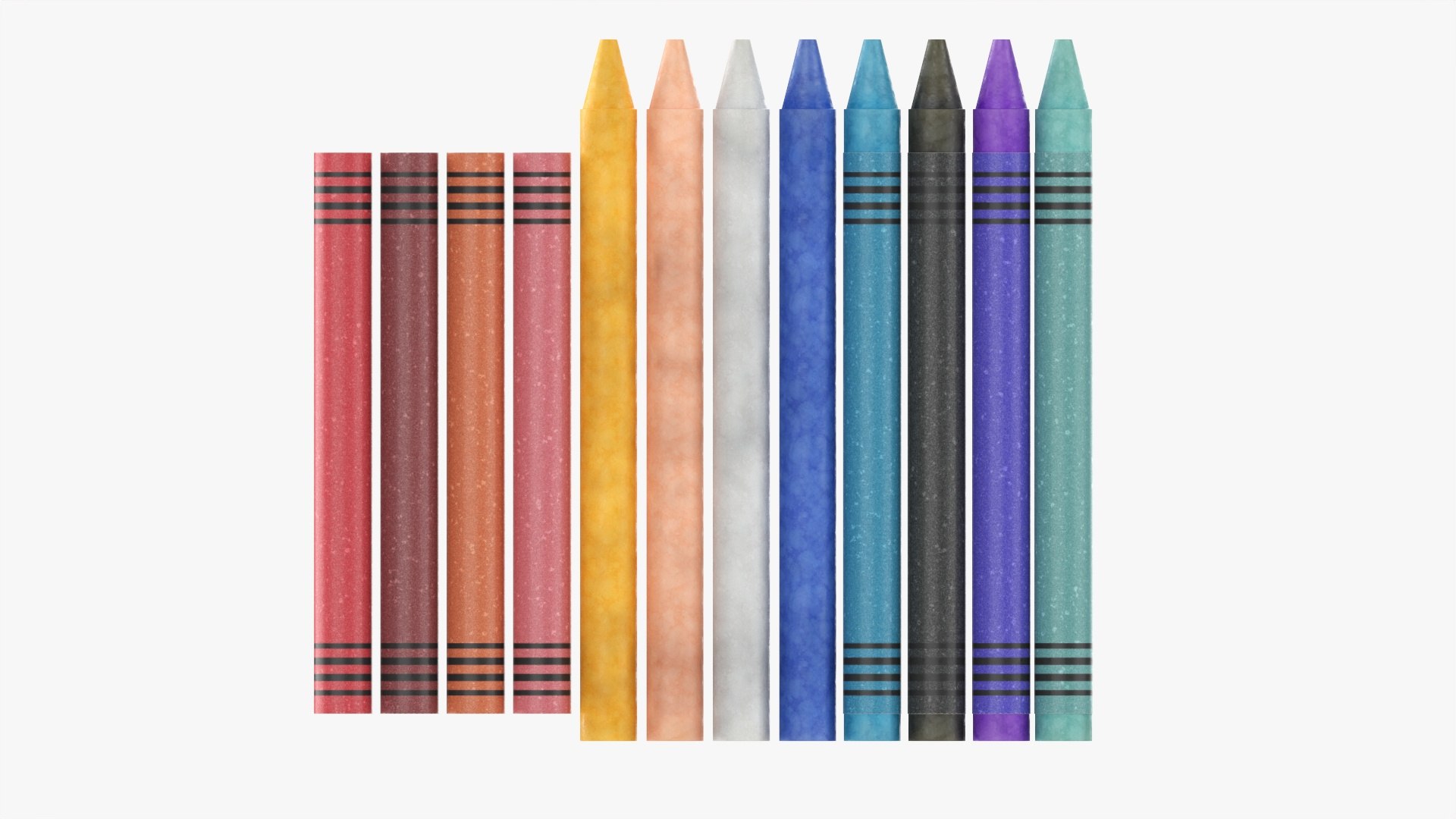 Crayon set model - TurboSquid 1715900