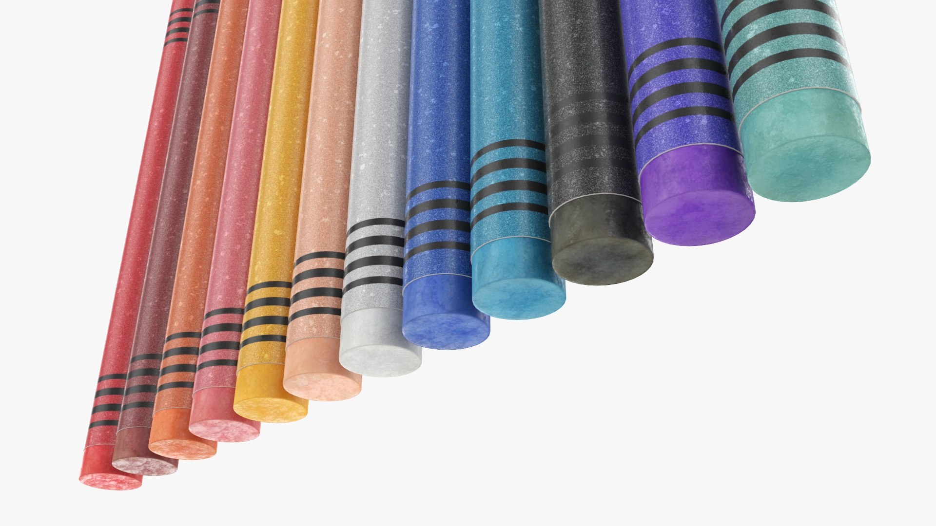 Crayon set model - TurboSquid 1715900