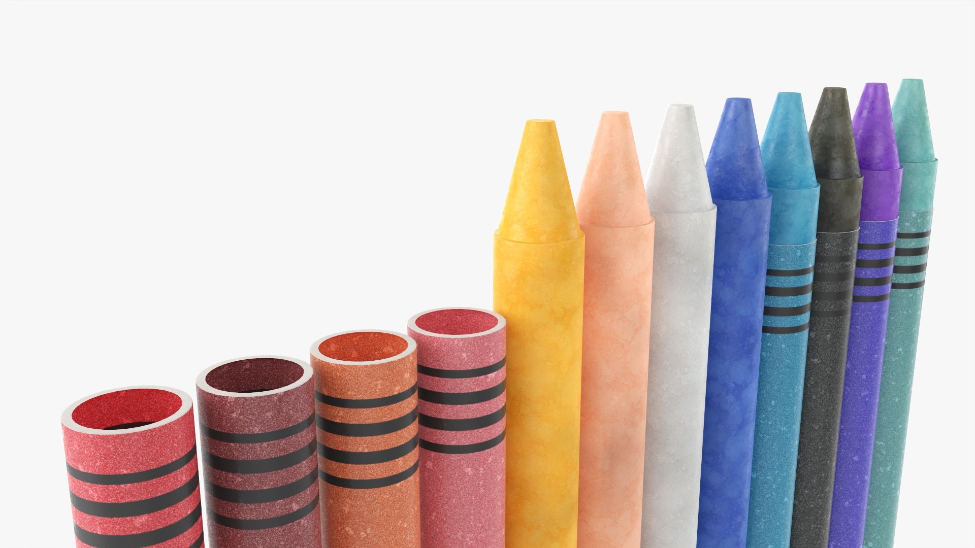 Crayon set model - TurboSquid 1715900