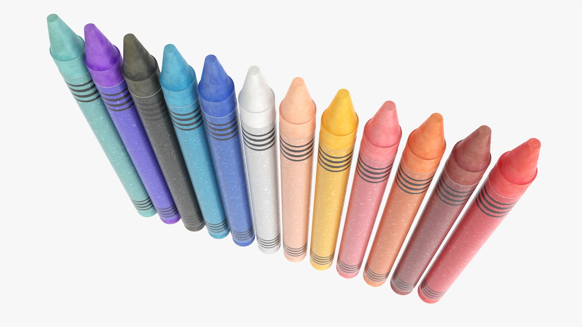 Crayon set model - TurboSquid 1715900