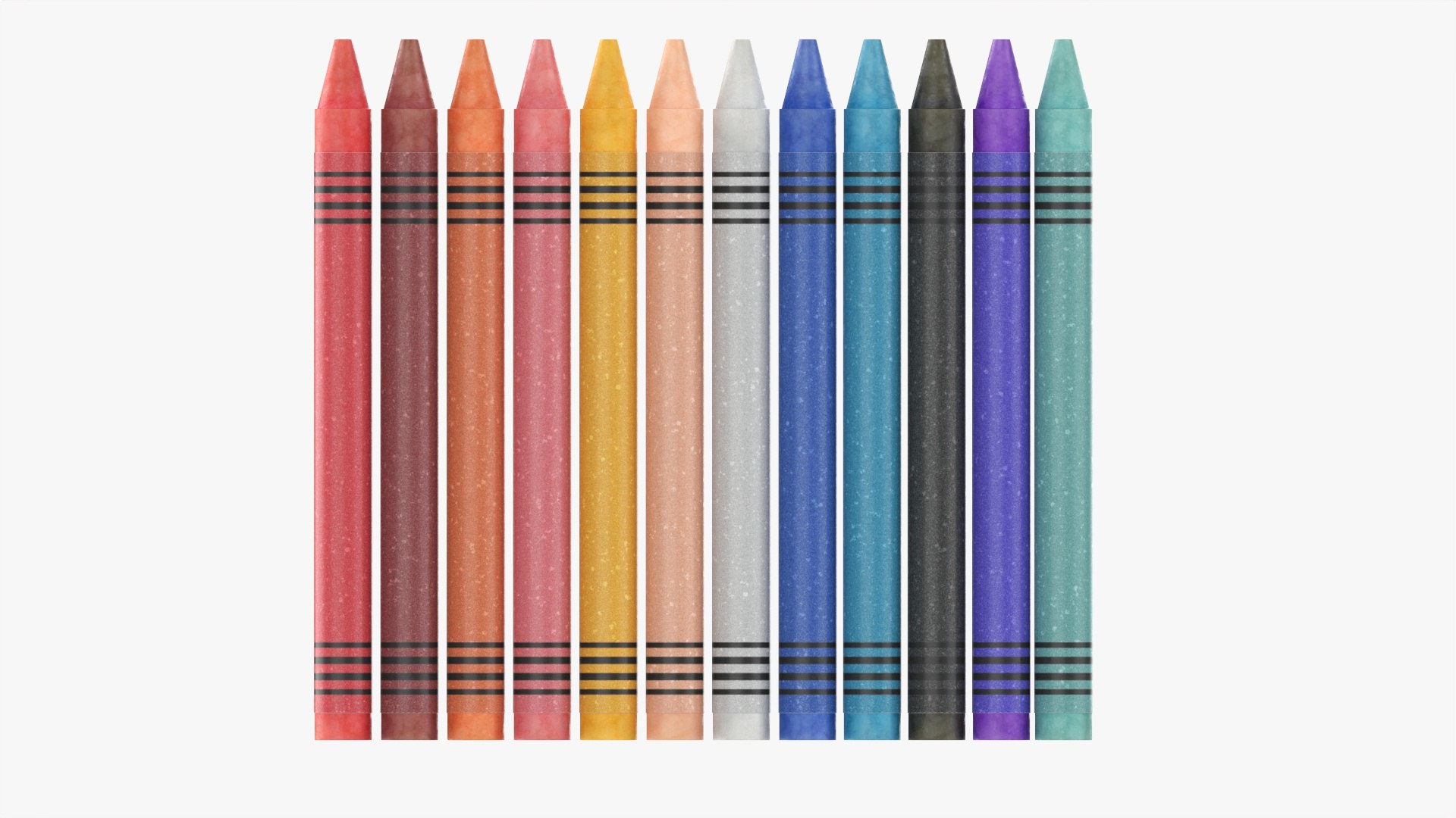 Crayon set model - TurboSquid 1715900