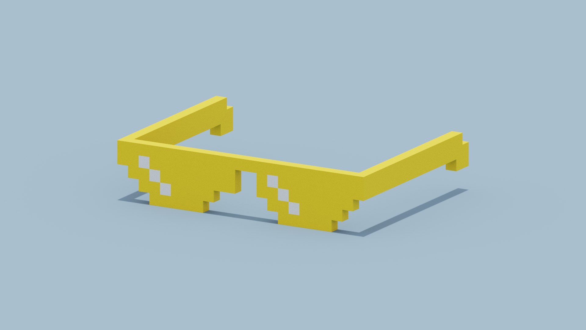 Voxel Yellow Sunglasses 3D Model - TurboSquid 1941155