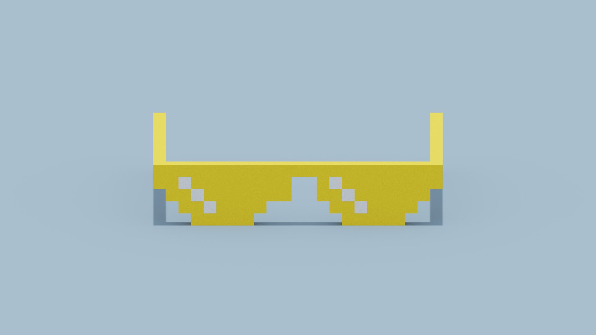 Voxel Yellow Sunglasses 3D Model - TurboSquid 1941155