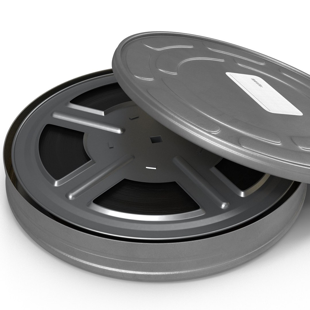 3d model of video film reel case